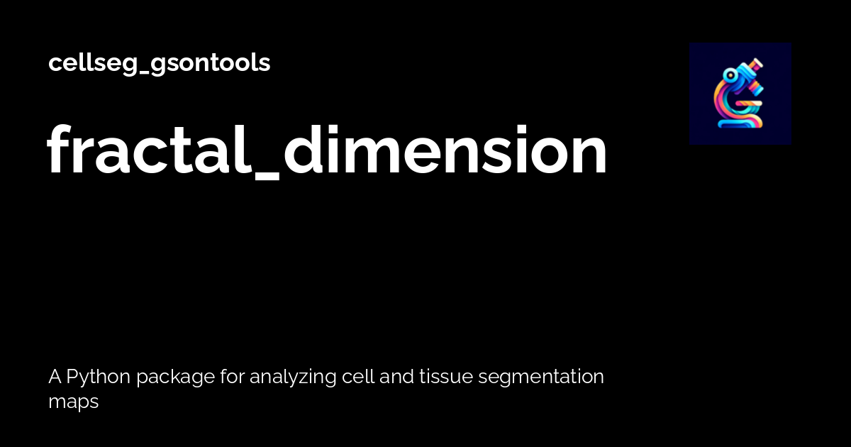 fractal_dimension - cellseg_gsontools